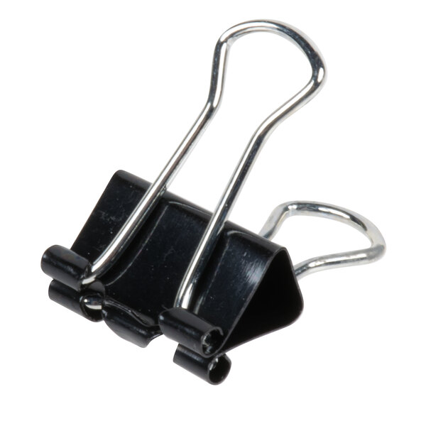Universal UNV11140 3/8" Capacity Black Small Binder Clip - 40/Box