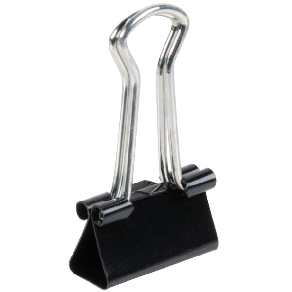 Universal UNV11140 3/8" Capacity Black Small Binder Clip - 40/Box