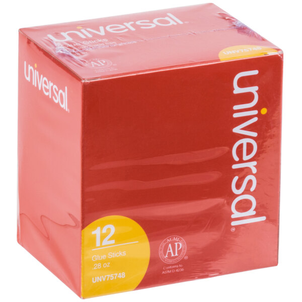 Universal UNV75748 0.28 oz. Clear Glue Stick - 12/Pack
