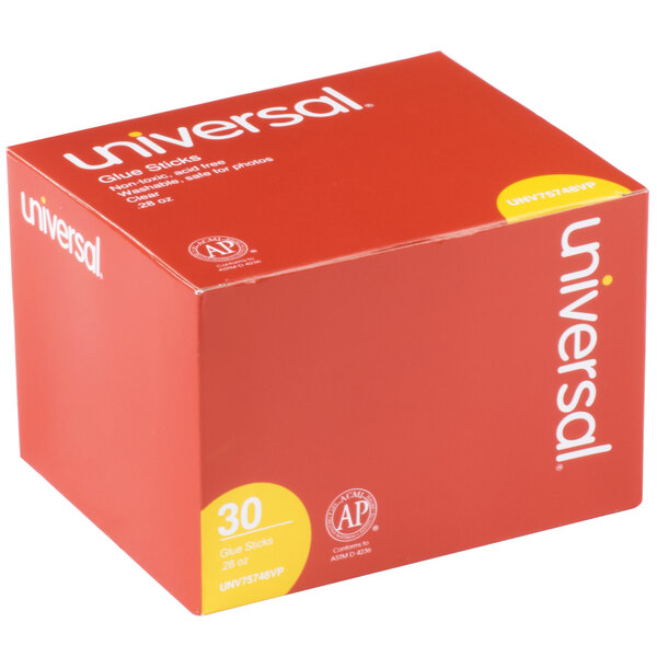 Universal UNV75748VP 0.28 oz. Clear Glue Stick - 30/Pack