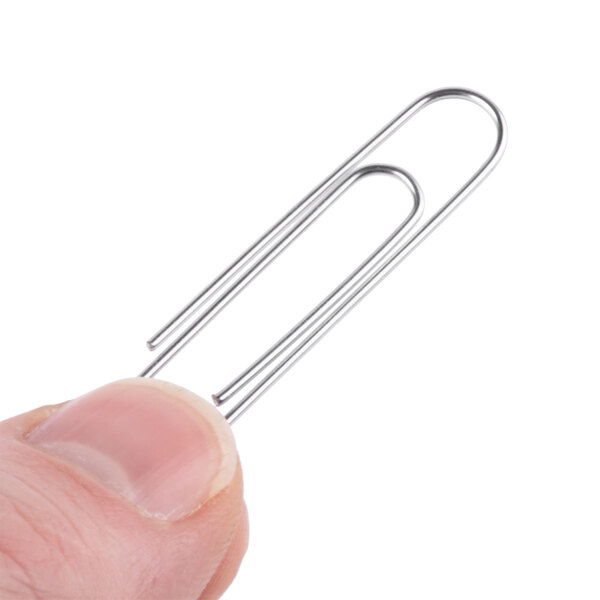Universal UNV72220 Silver Smooth Finish Jumbo Paper Clip - 1000/Box