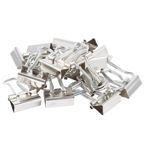 Universal UNV11240 3/8" Capacity Silver Small Binder Clip - 40/Pack