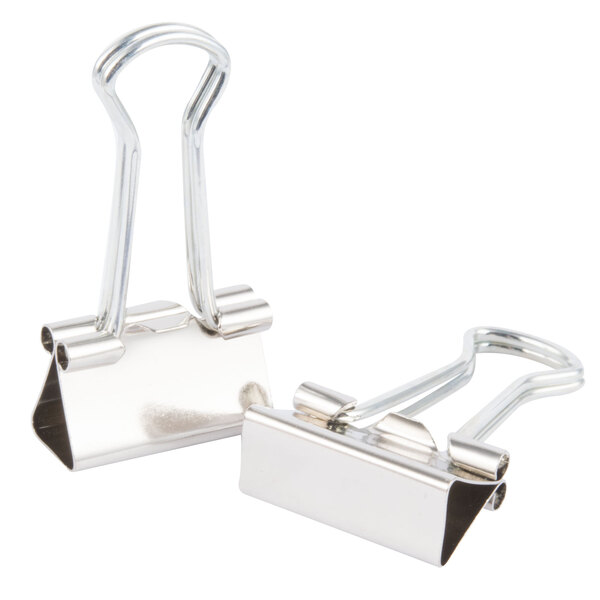 Universal UNV11240 3/8" Capacity Silver Small Binder Clip - 40/Pack