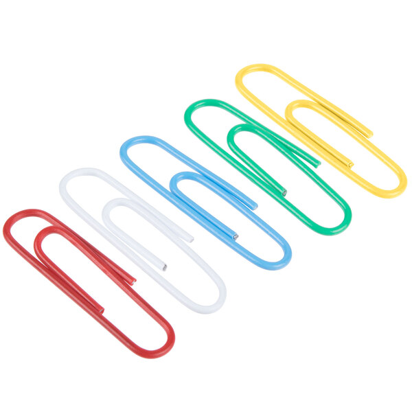 Universal UNV95001 Assorted Color #1 Standard Vinyl-Coated Paper Clip ...