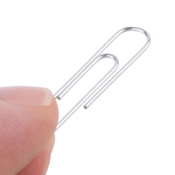 Universal UNV72210 Silver Smooth Finish #1 Standard Paper Clip - 1000/Pack