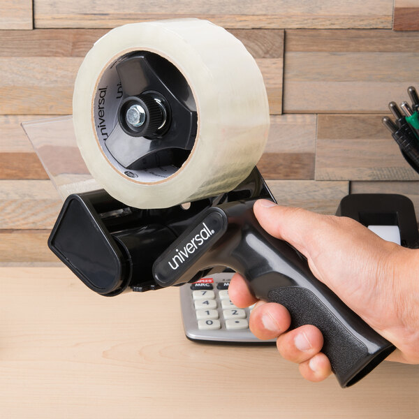 Universal UNV88000 2" Black Handheld Box Sealing Tape Gun Dispenser