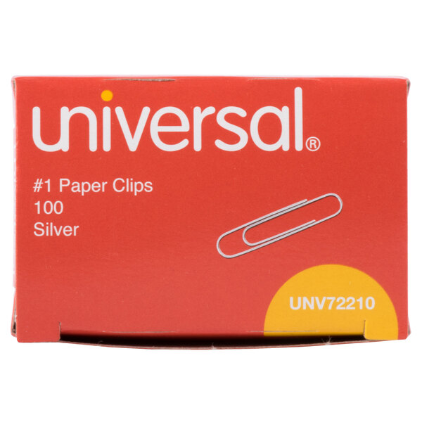 Universal #1 Standard Paper Clips (Silver) - 100/Box
