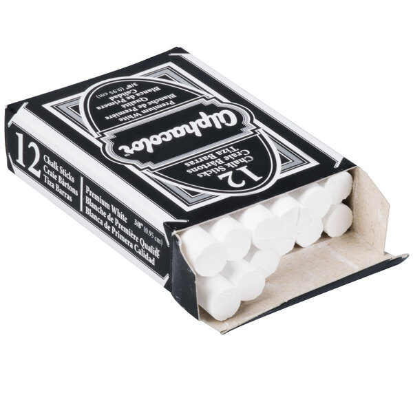 Quartet 314005 12 Alpha White Low-Dust Chalk