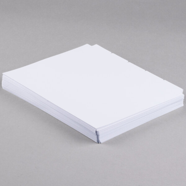 Avery® 20405 Print-On 5-Tab Unpunched White Printable Tabs - 150/Box