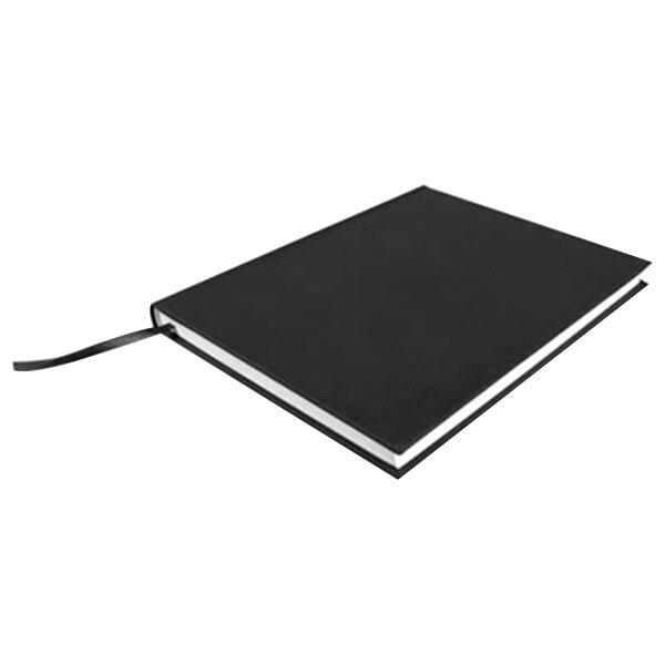 Universal UNV66353 10 1/4" x 7 5/8" Black Linen Casebound Hardcover ...