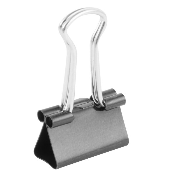 Universal UNV10199VP 1/4" Capacity Black Mini Binder Clip - 144/Pack