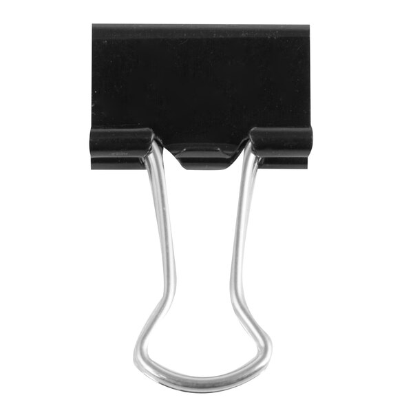Universal UNV10199VP 1/4" Capacity Black Mini Binder Clip - 144/Pack