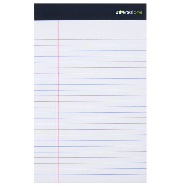 Universal UNV57300 5" x 8" Legal Rule White Premium Writing Pad - 12/Pack