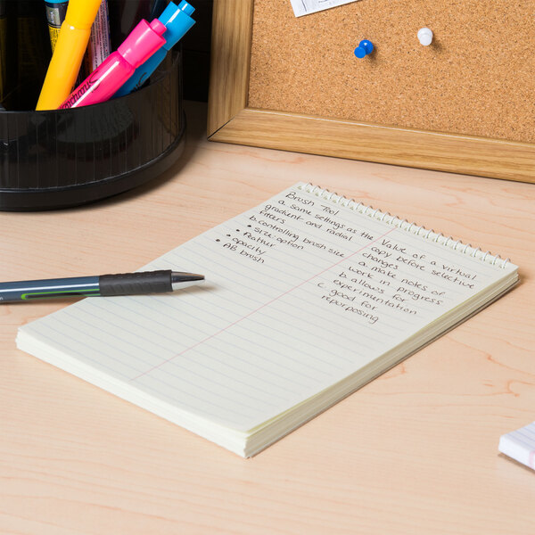 Universal UNV86920PK 6" x 9" Green Gregg Rule Steno Book - 6/Pack