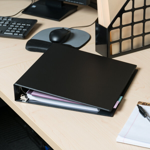 Universal UNV20771 Black Non-View Binder with 1 1/2" Slant Rings