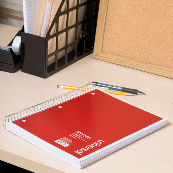 Universal UNV66500 11" x 8 1/2" 5 Subject College Ruled Wirebound ...