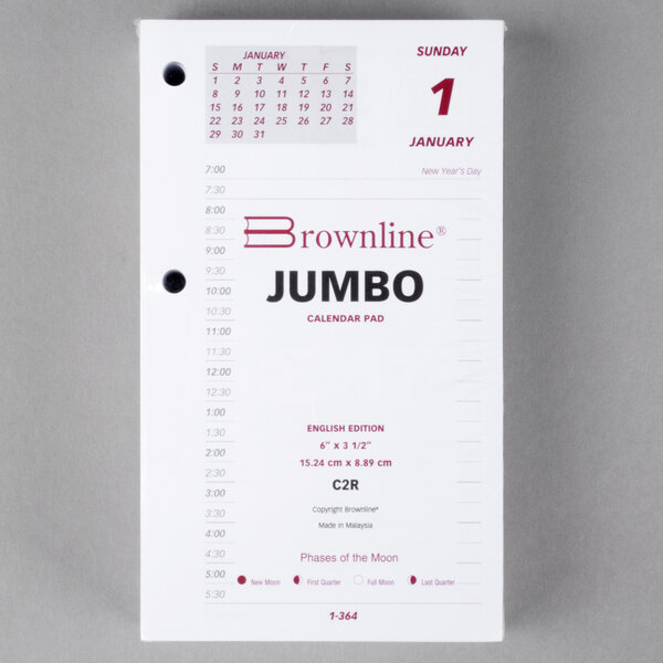 Brownline C2R 6" x 3 1/2" Daily January 2025 - December 2025 Calendar ...
