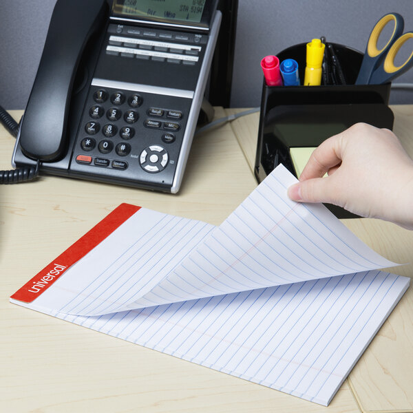 Universal UNV20630 Legal Ruled White Perforated Edge Writing Pad ...