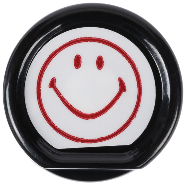 Universal UNV10080 3/4" Round Red Pre-Inked Smile Face Stamp