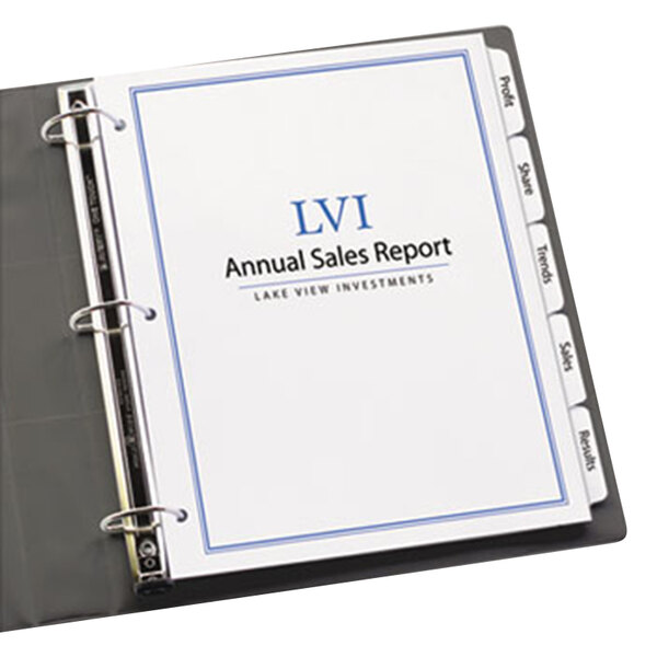 Avery® 11446 Index Maker 5-Tab Divider Set with Clear Label Strip - 25/Box