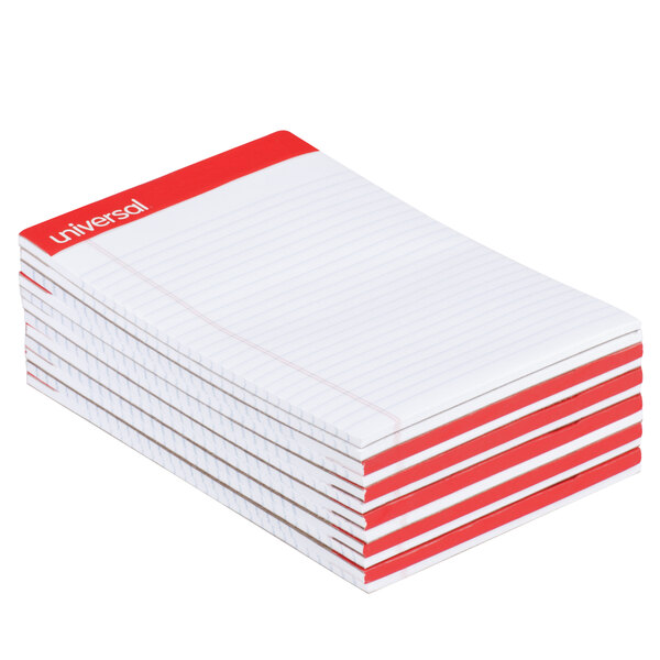 Universal UNV46300 5" x 8" Narrow Ruled White Perforated Edge Writing ...