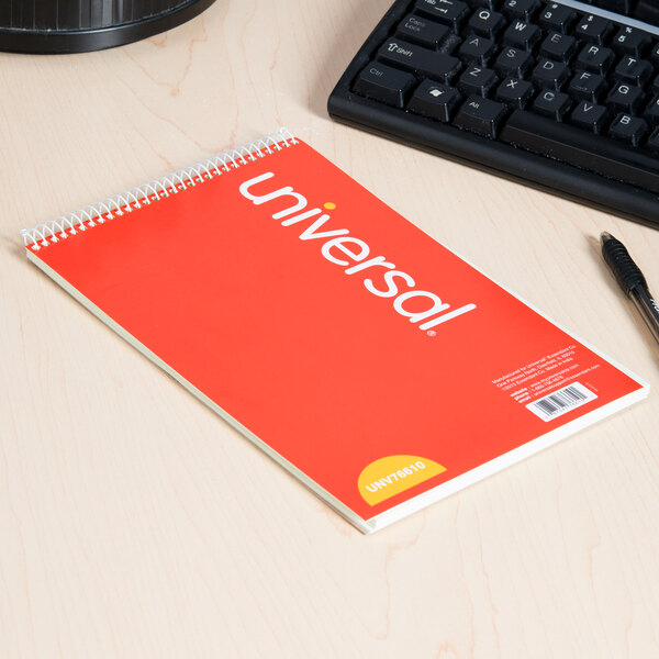 Universal UNV76610 6" x 9" Green Pitman Rule Steno Book - 60 Sheets