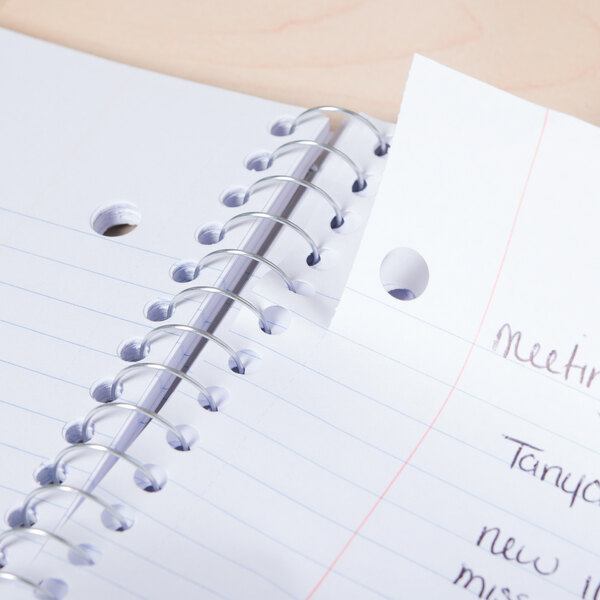 Universal UNV66600 11" x 8 1/2" Black 1 Subject College Ruled Wirebound ...