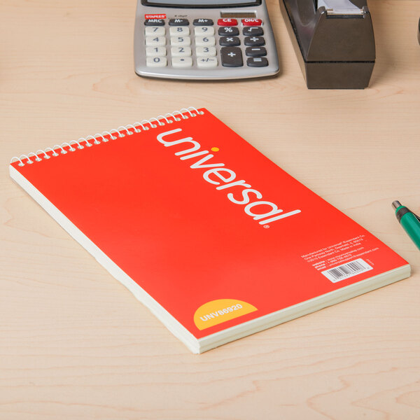 Universal UNV86920 6" x 9" Green Gregg Rule Steno Book - 80 Sheets