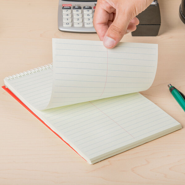 Universal UNV86920 6" x 9" Green Gregg Rule Steno Book - 80 Sheets