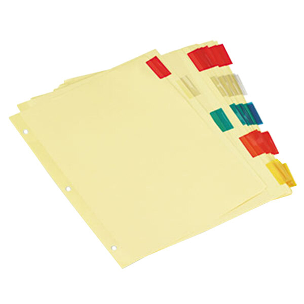 Universal UNV21870 Multi-Color 5-Tab Insertable Index Divider Set - 6/Pack