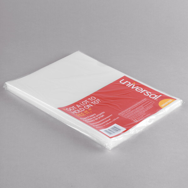 Universal UNV81525 Letter Size Poly File Jacket - Clear - 25/Pack