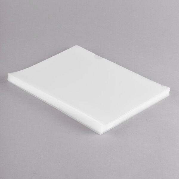 Universal UNV81525 Letter Size Poly File Jacket - Clear - 25/Pack