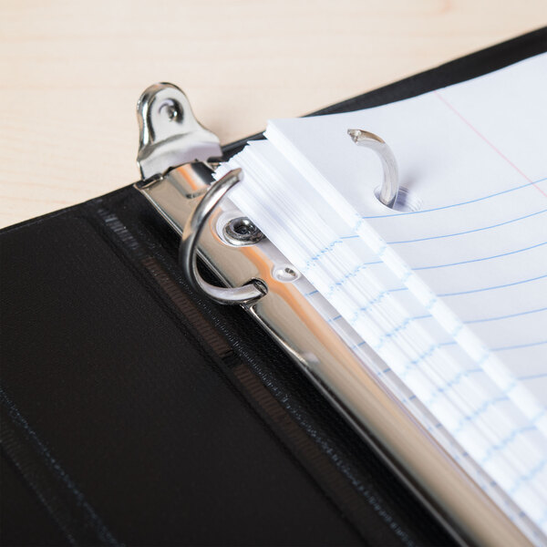 Universal UNV20711 Black Deluxe Non-Stick View Binder with 1" Round Rings