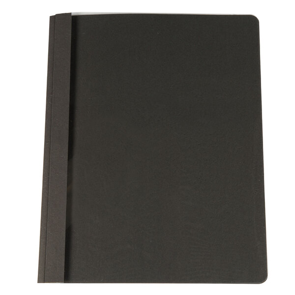 Universal Office UNV57120 11" x 8 1/2" Black Leatherette Embossed Paper ...