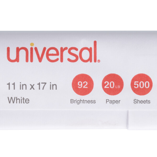 Universal Office UNV28110 11" x 17" White Case of 20 lb. Copy Paper ...