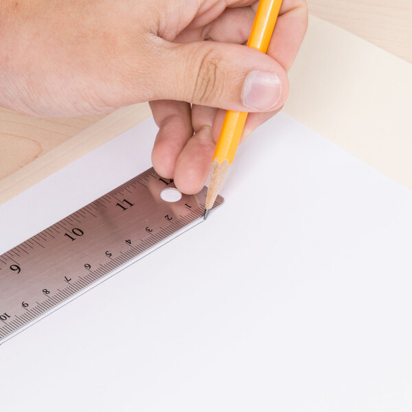 Universal UNV59023 Stainless Steel Ruler with Cork Back and Hanging ...