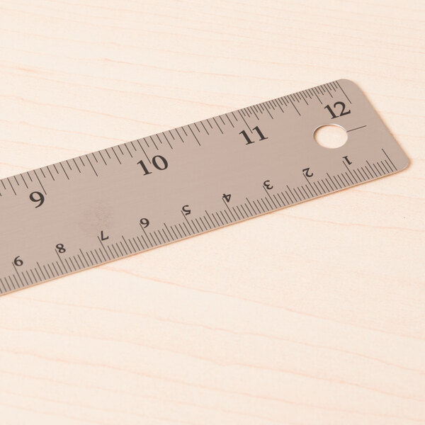 Universal UNV59023 Stainless Steel Ruler with Cork Back and Hanging ...