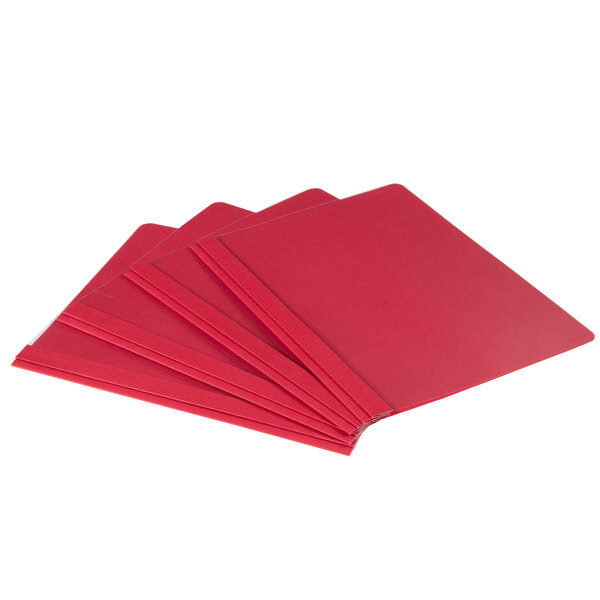 Universal Office UNV57123 11" x 8 1/2" Red Leatherette Embossed Paper ...