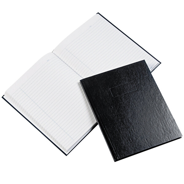 Rediform Office A9 9 1/4" x 7 1/4" Black College Rule Business Notebook ...