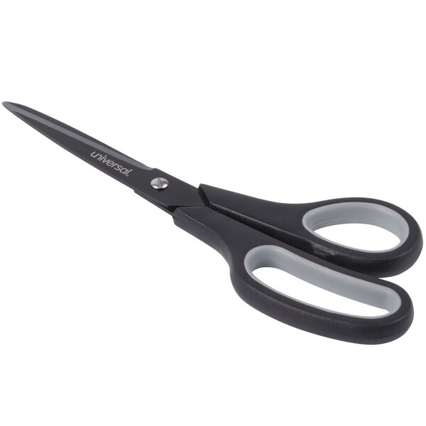 Universal UNV92021 8" Carbon-Coated Industrial Scissors with Black and ...