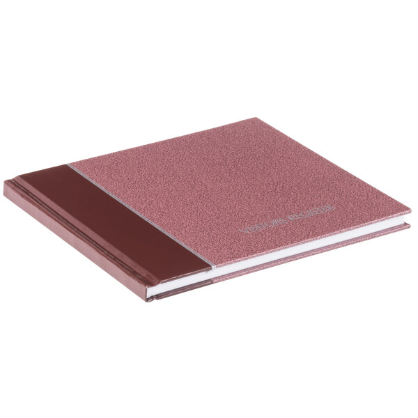Rediform 57803 8 1/2" x 9 7/8" Burgundy Hardcover Visitor Register Book ...