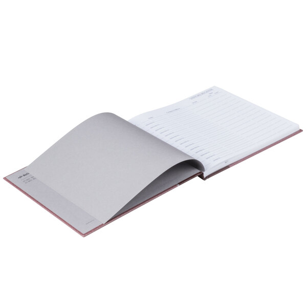 Rediform 57803 8 1/2" x 9 7/8" Burgundy Hardcover Visitor Register Book ...