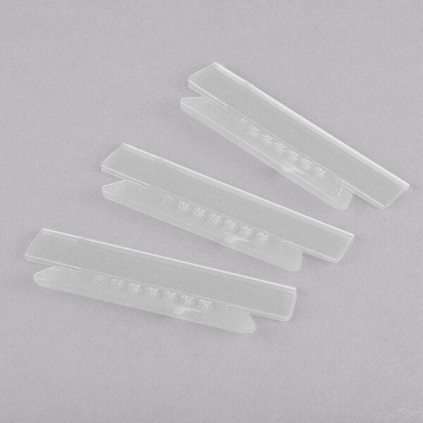Universal UNV43313 3 1/2" Clear 1/3 Cut Plastic Hanging File Tab - 25/Pack