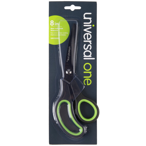 Universal UNV92022 8" Carbon-Coated Industrial Scissors with Black and ...