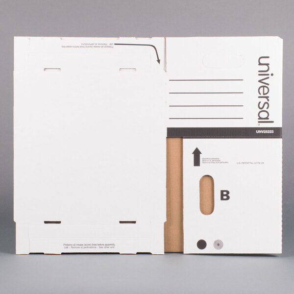 Universal UNV25223 15" x 12" x 9 7/8" White Economy Corrugated Paper ...