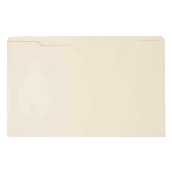 Universal UNV72500 Legal Size File Jacket with Thumb Tab - Manila - 100/Box