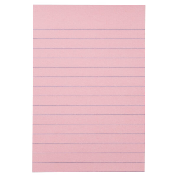 Universal UNV35616 4" x 6" Lined Assorted Pastel Color Self-Stick Notes ...