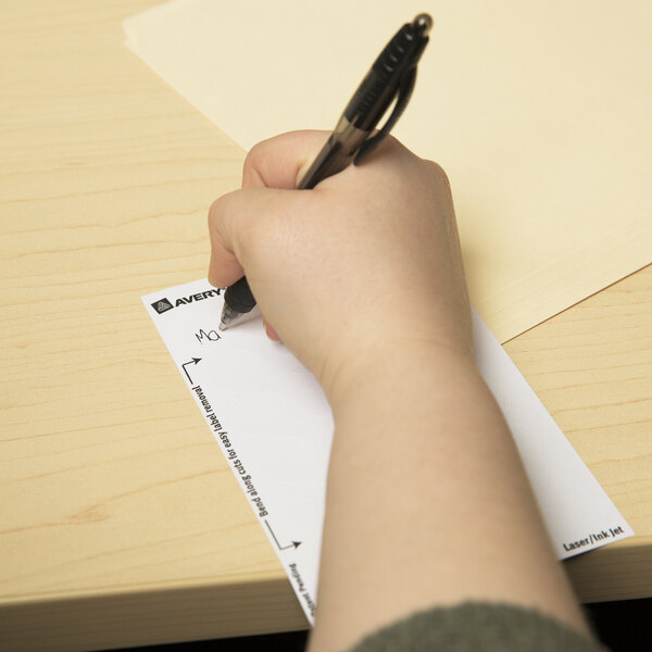 Avery® 5408 3/4" White Round Removable Write-On / Printable Labels ...