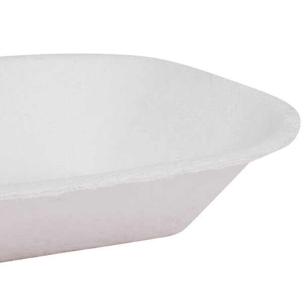 Huhtamaki Chinet 10403 Savaday 7" x 5" #100 White Molded Fiber / Pulp ...