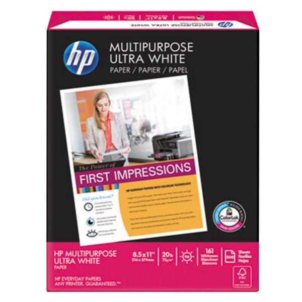 HP Inc. 8 1/2" x 11" White Ream of 20# Multipurpose Paper